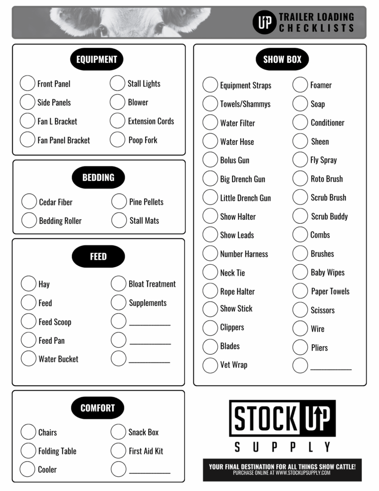 Trailer Loading Checklist | Stock Up Supply